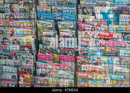 Magazine rack in Athens, Greece Stock Photo - Alamy