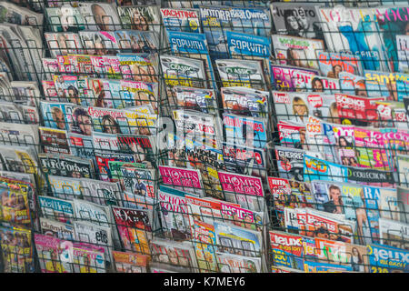 Magazine rack in Athens, Greece Stock Photo - Alamy