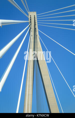 Detail of the Franjo Tuđman Cable-stayed Bridge, Dubrovnik, Dalmatia ...