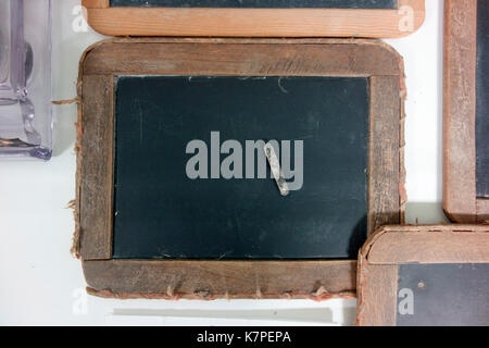 Slate writing tablet as used by school beginners in olden days, studio ...