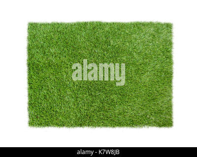 Green grass texture rectangle isolated on white. Vector illustration ...