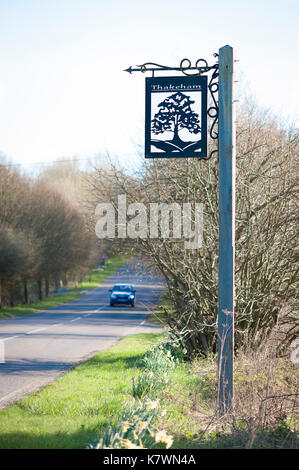 Thakeham Ornamental Village Sign, West Sussex, England Stock Photo - Alamy