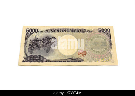 Close-up of a Japanese 5,000 yen bill Stock Photo: 29806617 - Alamy