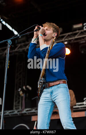 Dave Bayley of Glass Animals during the Outside Lands Music Festival on ...