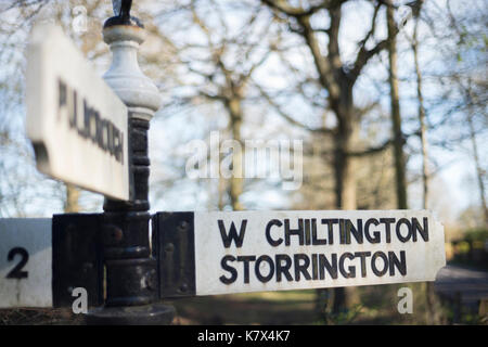 Village signs, Storrington, West Sussex, England, United Kingdom Stock ...