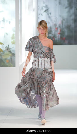 A model on the catwalk during the Preen by Thornton Bregazzi London ...