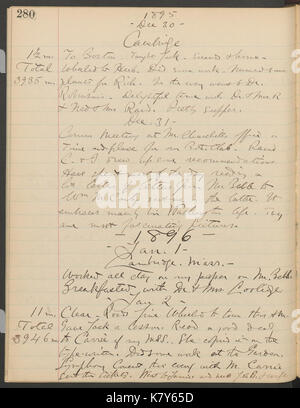 Journal,1895-1896 (bulk), 1895-1927 (inclusive) (Page 202 Stock Photo ...