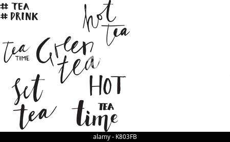 Menu hand written word isolated on white. Calligraphy lettering vector ...