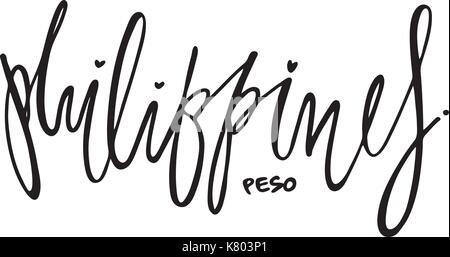 Philippines hand lettering design for posters, t-shirts, cards ...