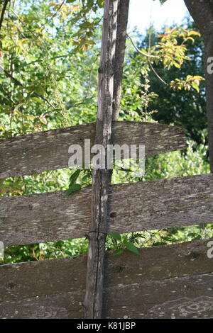 Skigard, a traditional Norwegian fence made from a dense coverage of ...