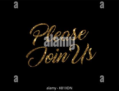 Please Join Us retro vector design with classic vintage-style 1950's ...