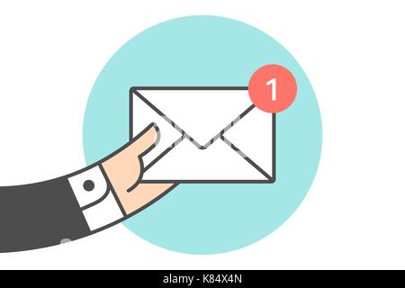 line e-mail communication message technology background Stock Vector ...