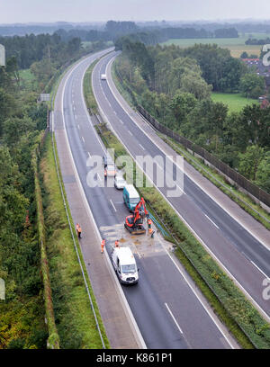 Wesel, Germany. 18th Sep, 2017. A photograph taken with a drone shows a ...