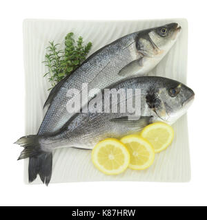 Sea bream with fresh herbs Stock Photo - Alamy
