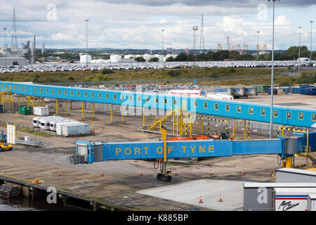 Port of Tyne International Passenger Terminal sign, with DFDS seaways ...