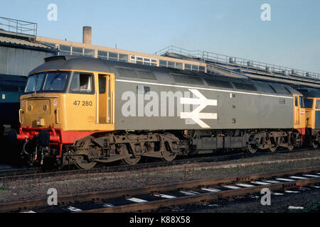 Class 47 locomotive at Stratford Depot in East London in the 1980's ...