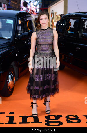 Sophie Cookson attending the World Premiere of Kingsman: The Golden ...