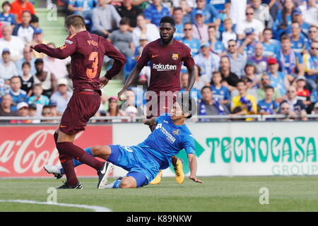 Getafe, Spain. 16th Sep, 2017. Getafe team group line-up (Getafe ...