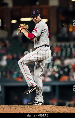 Baltimore, Maryland, USA. 18th Sep, 2017. Boston Red Sox starting ...