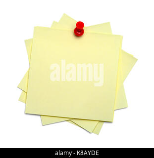 Messy stack of yellow sticky-notes on a white background Stock Photo ...