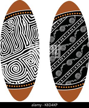 Aboriginal shield (Vector art). Illustration based on aboriginal style ...