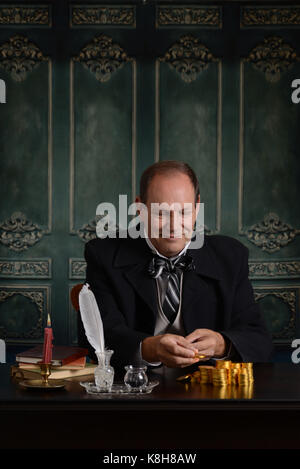 victorian boss mad with low profit Stock Photo - Alamy