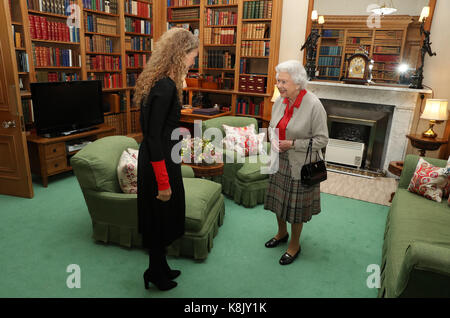 Canadian Governor General Designate Julie Payette meets Queen Elizabeth II during a private ...