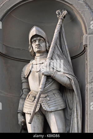 Statue of Francesco Ferrucci (1489-1530), condottiere of the Republic ...