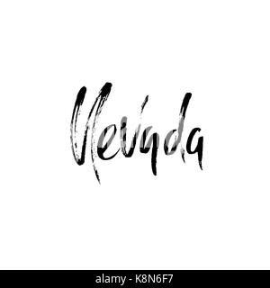 Nevada. Modern dry brush lettering. Retro typography print. Vector ...