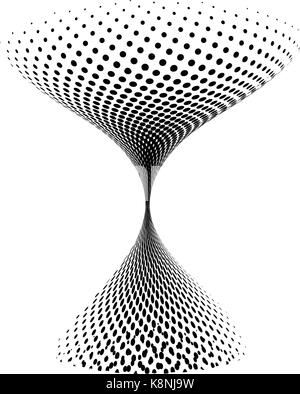 Halftone abstract shape. Round dotted texture form Stock Vector Image ...