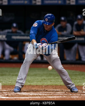 Chicago Cubs' Anthony Rizzo takes a practice swing as he waits to bat ...
