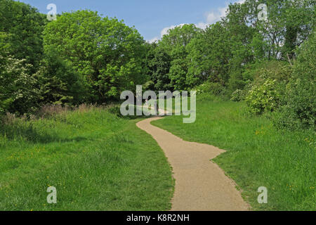 track through nature reserve Alexandra Park, Wood Green, Haringey ...