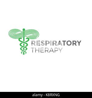 Respiratory Therapist Medical Symbol Icon - RRT, RT or CRT Stock Vector ...