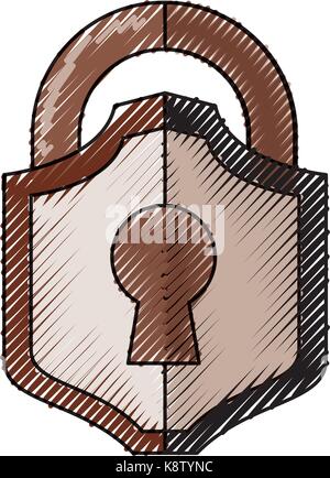 Security padlock symbol scribble Stock Vector Image & Art - Alamy