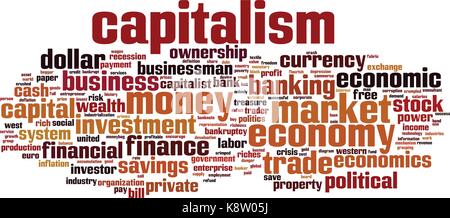 Capitalism word cloud concept. Vector illustration Stock Vector Image ...