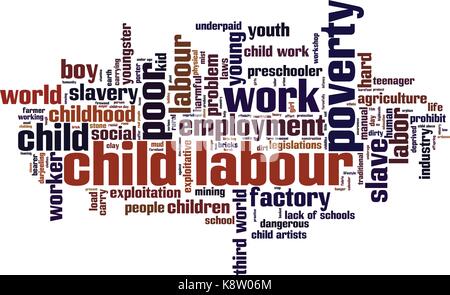 Child labour vector illustration with working kid and businessman Stock ...