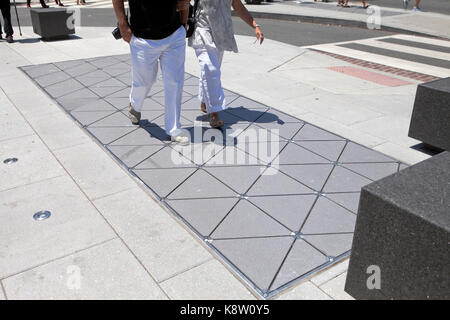 Electricity generating pavers on public walkway near Dupont Circle ...