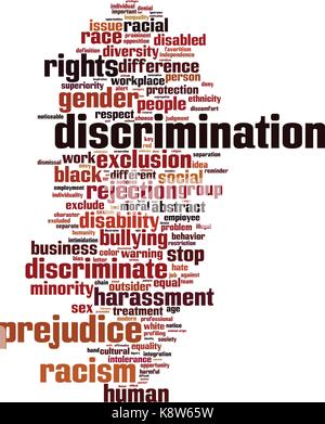 Discrimination word cloud concept. Vector illustration Stock Vector ...