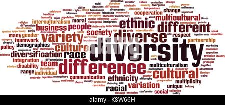 Cultural diversity word cloud concept. Vector illustration Stock Vector ...