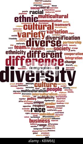 Cultural diversity word cloud concept. Vector illustration Stock Vector ...