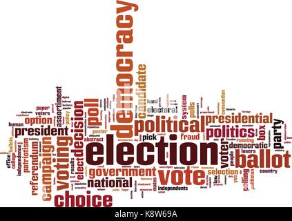 Election word cloud concept. Vector illustration Stock Vector Image ...