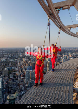 The Edgewalk in the CN Tower, Toronto, Canada Stock Photo - Alamy