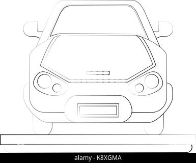 car frontview icon Stock Vector Image & Art - Alamy