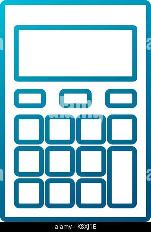 Calculator math device blue lines Stock Vector Image & Art - Alamy