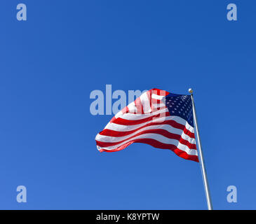 Closeup of flapping flag USA with wave Stock Photo - Alamy