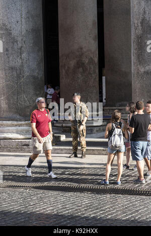 Increased security on the streets of Rome, Italy, following the terror ...