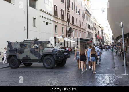 Increased security on the streets of Rome, Italy, following the terror ...