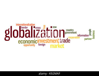 Globalization word cloud Stock Photo - Alamy
