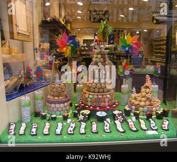 Shop-window with Norman sweets Stock Photo - Alamy