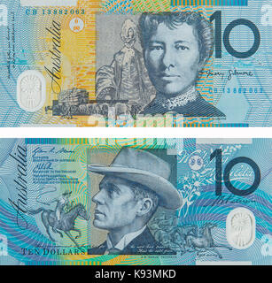 Ten dollars, $10 Australian currency note Stock Photo - Alamy